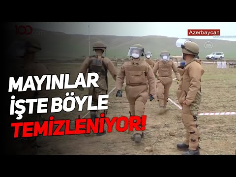 Kardeş ülke Azerbaycan'a mayın temizliğinde Türk askerinden destek!