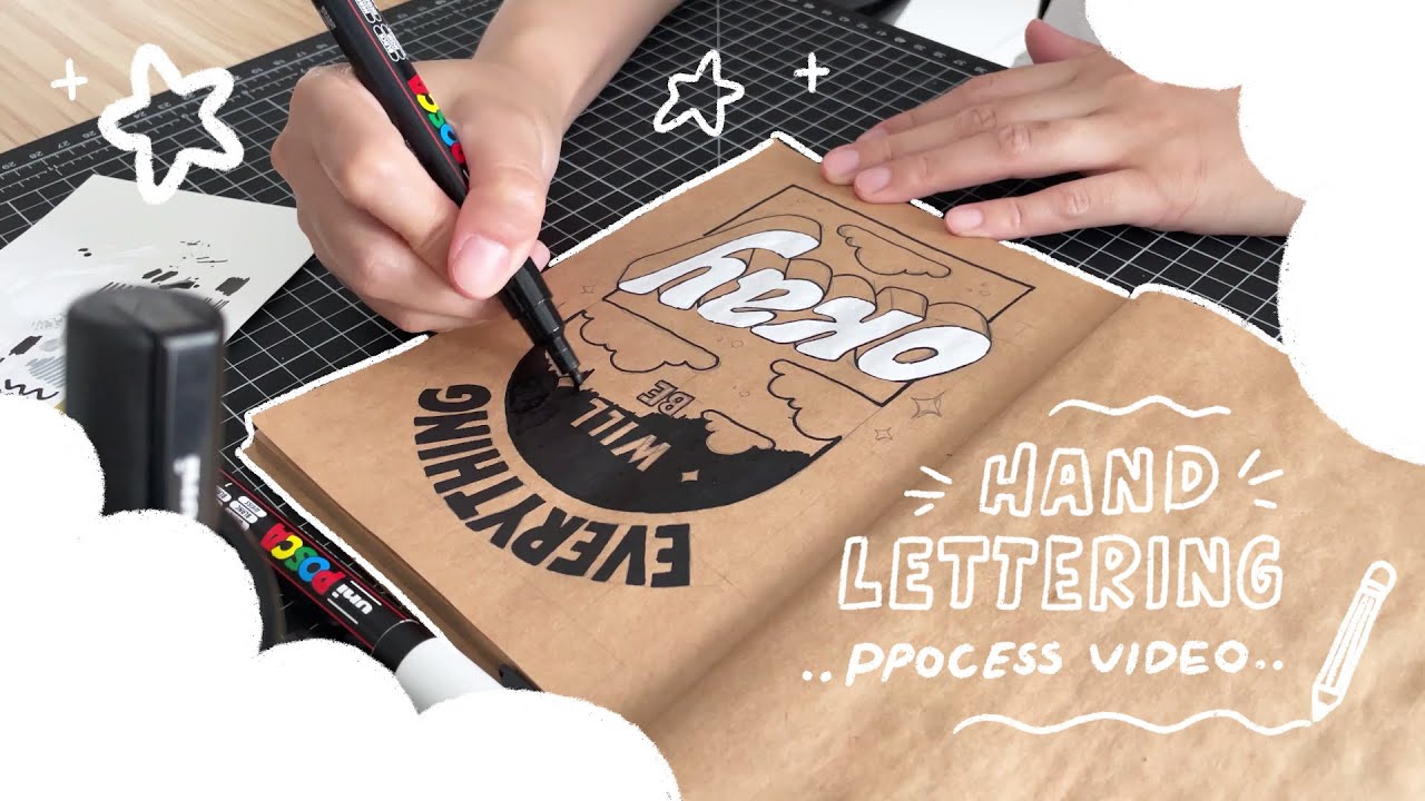 Hand Lettering Process Video | "Everything will be okay!" - YouTube