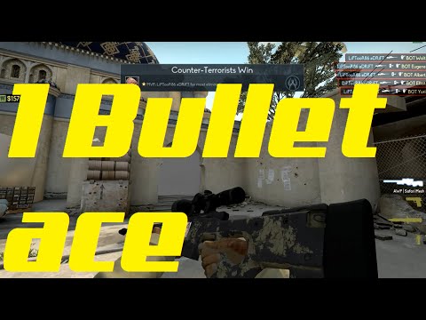 CSGO - 1 Bullet ace "AWP" - YouTube