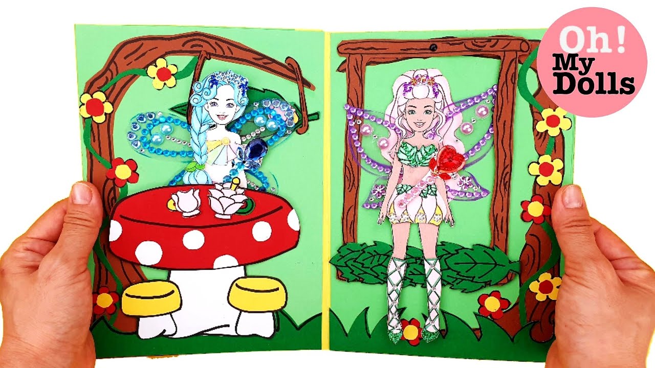 🧚‍♂️DIY PAPER DOLLS QUIET BOOK FAIRY PAPER DOLLS DRAWING AND PLAYING ...