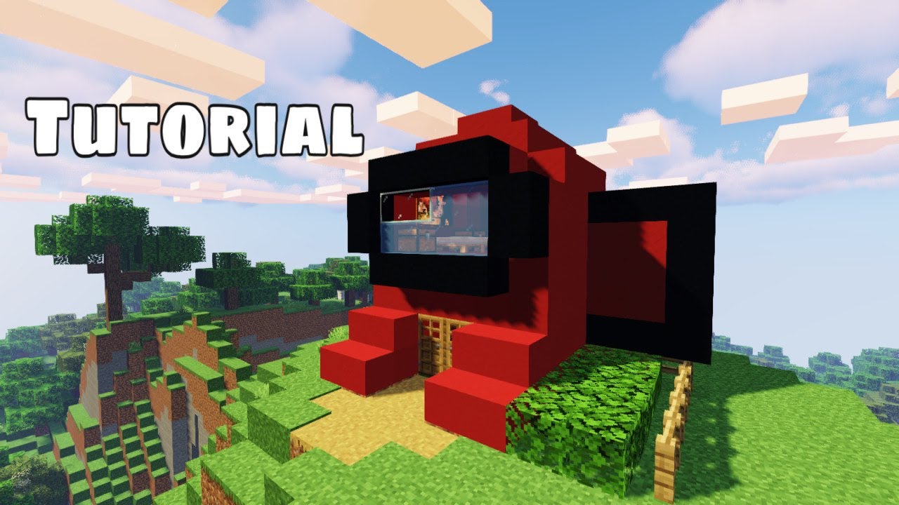 How To Build an Among Us House | Minecraft | NOOB Vs PRO House Tutorial ...