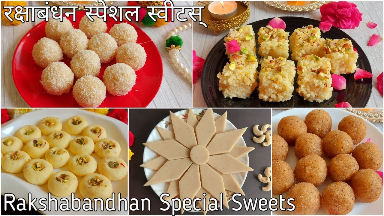 स्पेशल पाच झटपट बनणाऱ्या मिठाई | Special Five Types of Sweets | Mithai ...