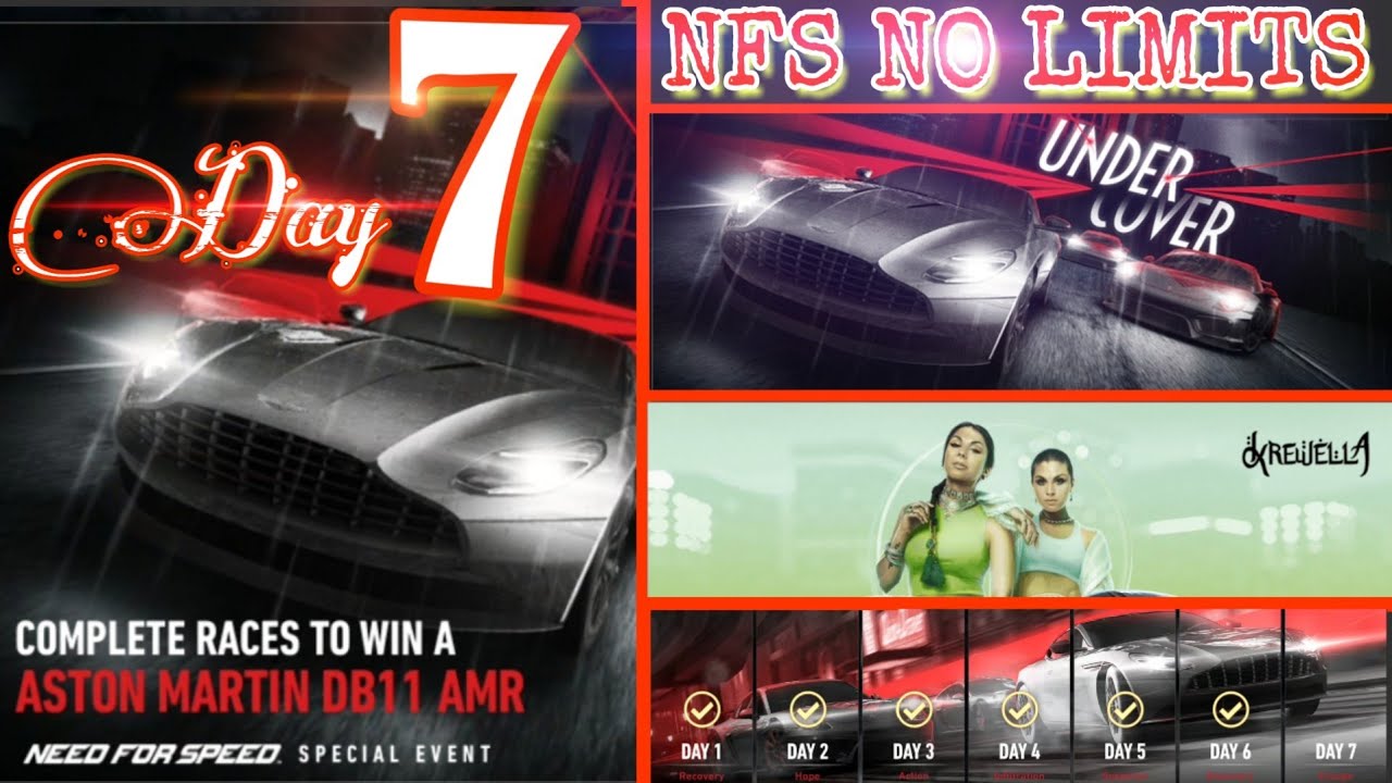 NFS No Limits Under Cover Event | Day 7 | Aston Martin DB11 AMR - YouTube