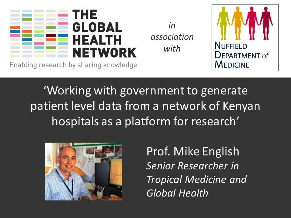 Prof. Mike English talks to the Oxford Tropical Network about his work ...