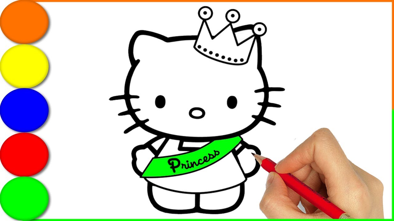 How To Draw Hello Kitty Princess |Hello Kitty Drawing | Hello Kitty ...