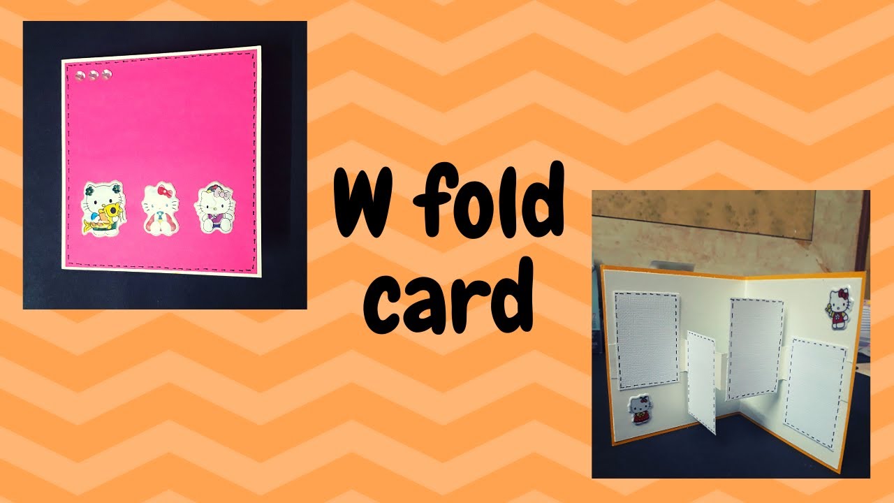 How to make W fold card | Handmade cards - YouTube