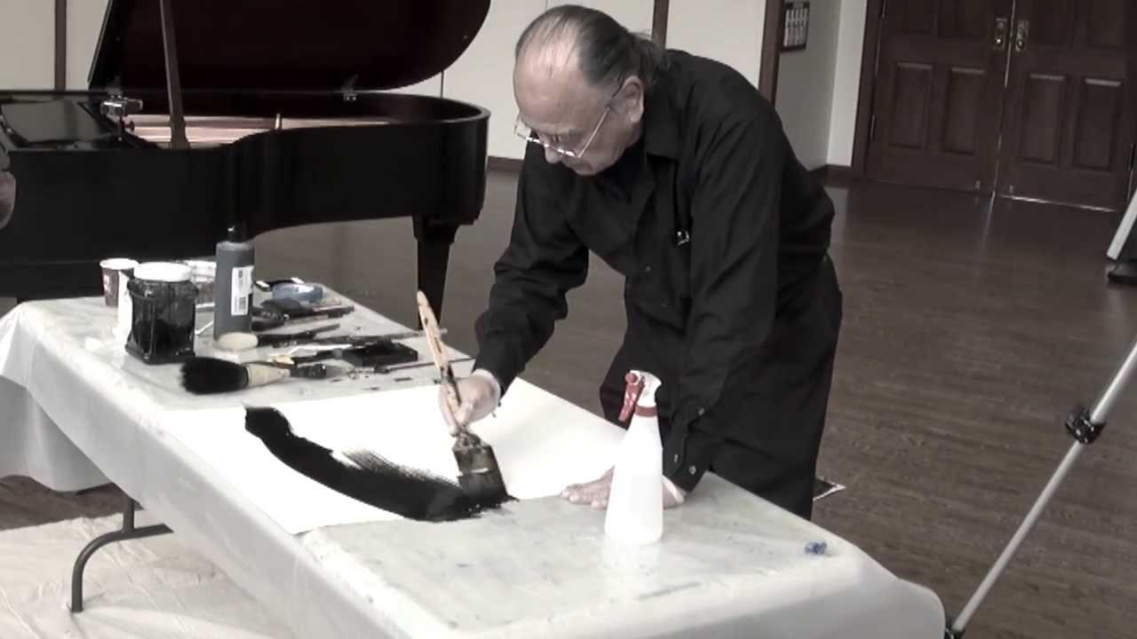 Live painting performance by Victor Beltran, "Dogen return to Mount ...