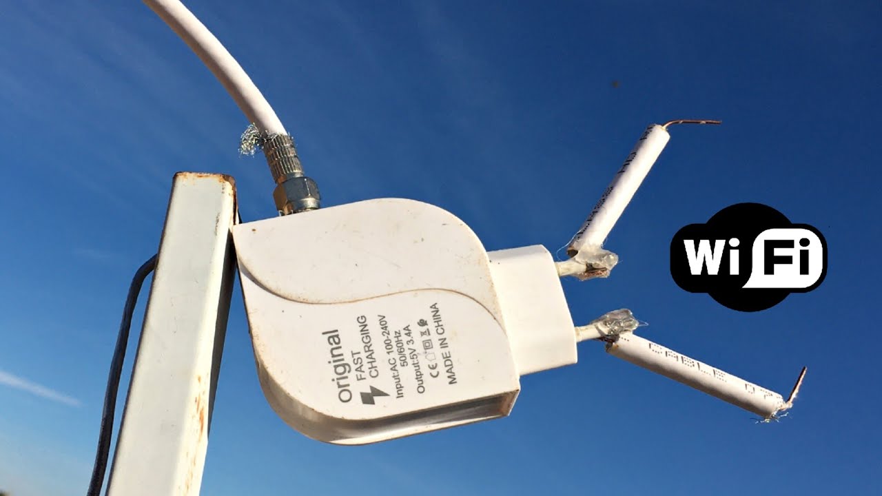 I Turn Old Mobile charger into a 4KM Wifi Antenna, Super - YouTube