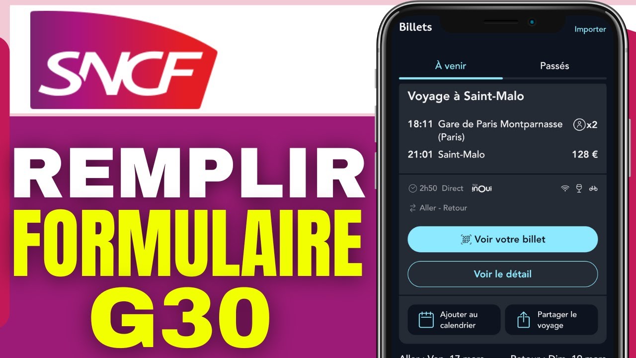 Comment Remplir Formulaire G30 Sncf (2025) - YouTube