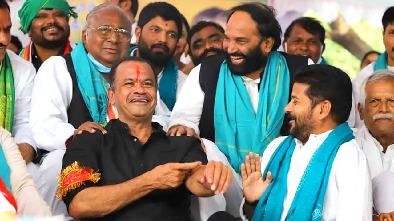 TPCC Revanth Reddy With Komatireddy Venkat Reddy | Uttam Kumar Reddy ...