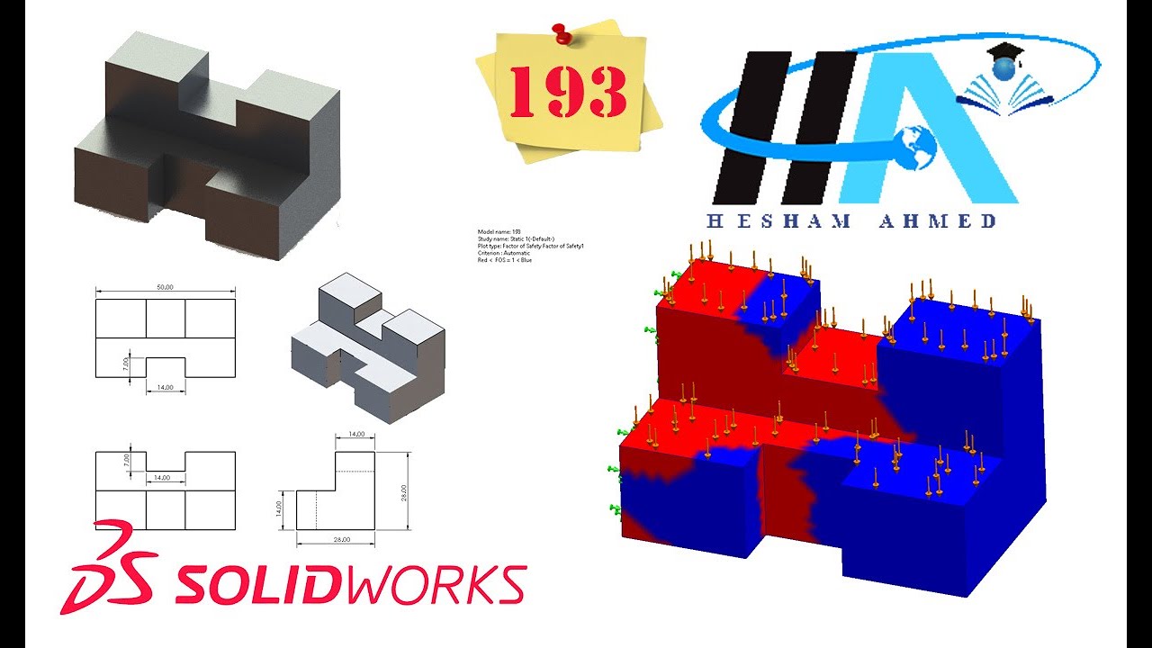 Solidworks Exercises || Exercise No. 193 || Part model + Drawing ...