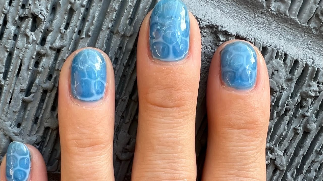 Short Nail Tutorial- Pool Nails! - YouTube