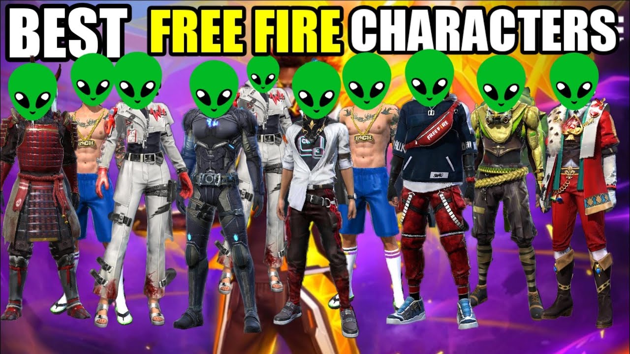 TOP 10 - BEST CHARACTERS IN FREE FIRE 2021/2022 || FF BEST PLAYERS IN ...