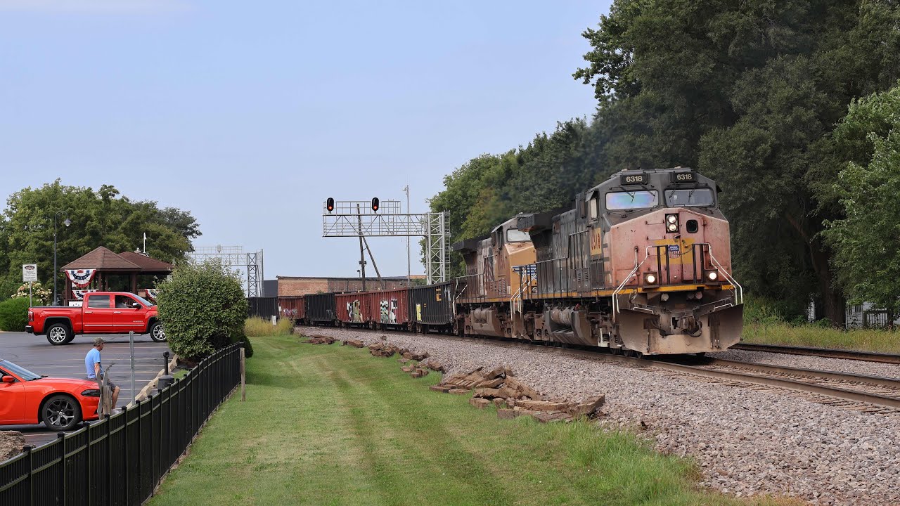 UP 6318 (Southern Pacific Patch) leads MMTPR @ Rochelle, IL! 8-25-2024 ...