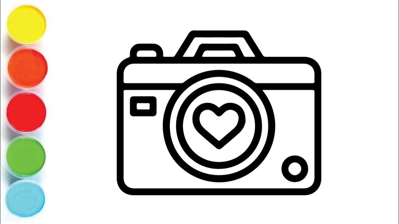 How to draw a Camera easy | Camera Drawing step by step for kids - YouTube