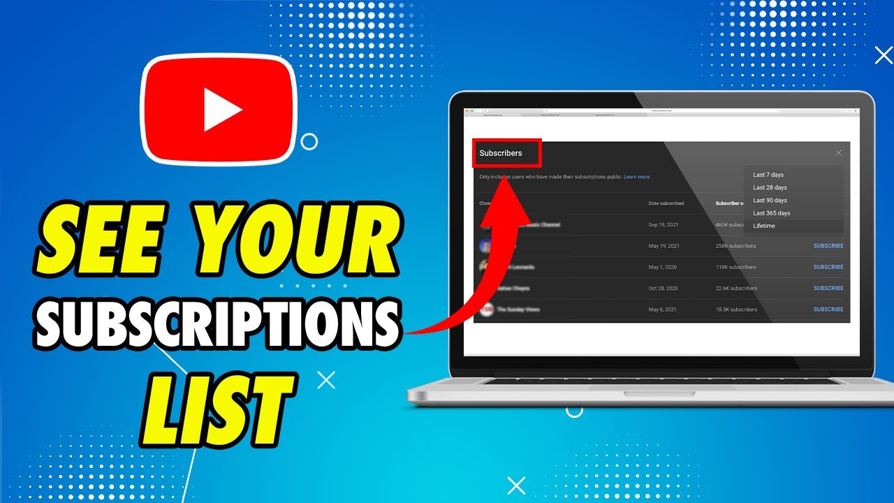 How to See Your YouTube Subscriptions List - YouTube