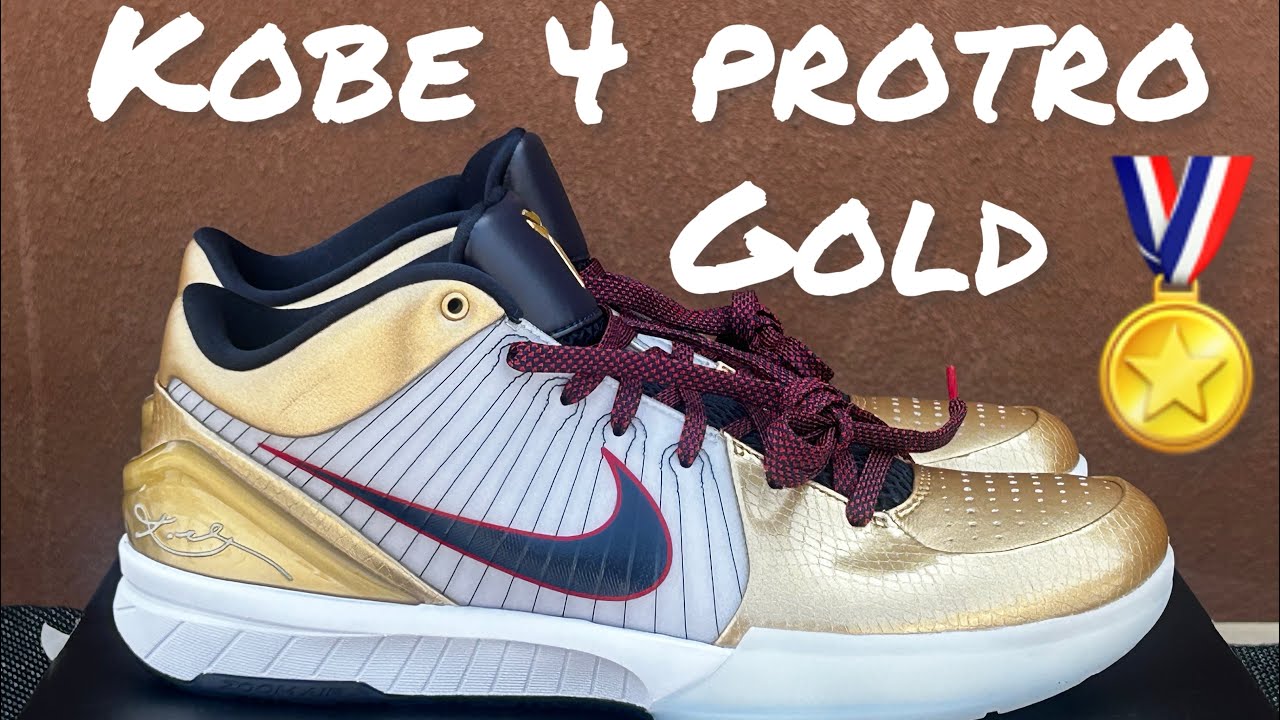 NIKE KOBE 4 PROTRO GOLD MEDAL 🏅 UNBOXING REVIEW SOLDOUT MUST WATCH 😱 🔥 ...