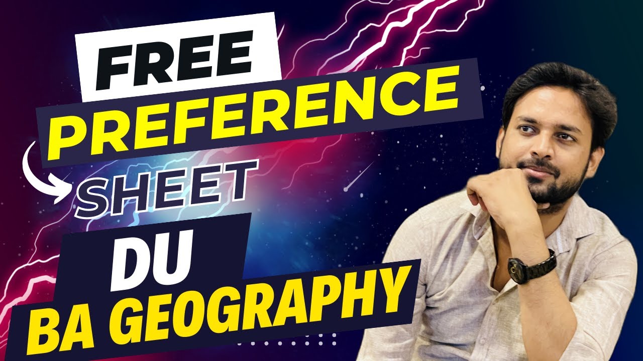 BA Geography DU Preference Sheet || DU FREE PREFERENCE SHEET || DU BA Home Science preference ...