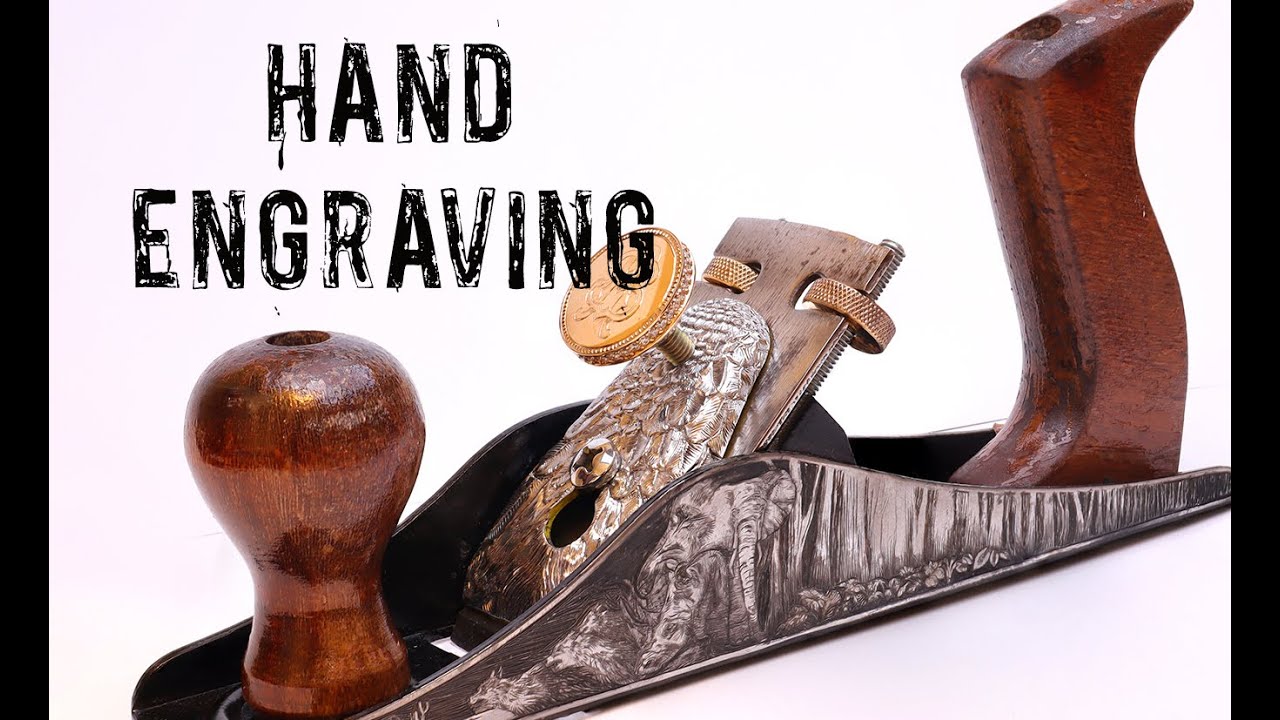 Engraving a carpenter plane - YouTube