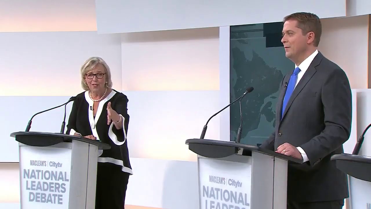 Elizabeth May and Scheer spar on China: "Oh really? No I'm afraid you ...