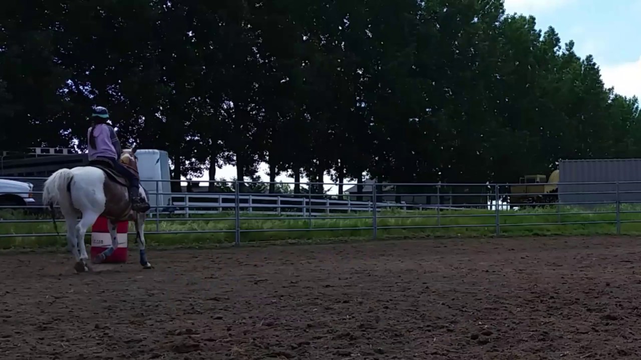 How to keep your horses hind end from swinging out around the barrel ...
