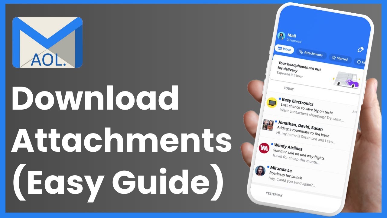 AOL Mail - How to Download Attachments ! - YouTube