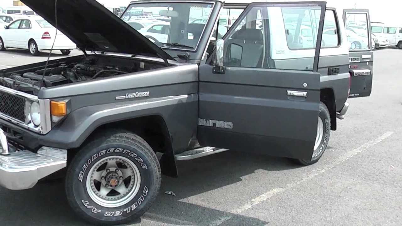 BJ74 FRP Top SWB Turbo Diesel Landcruiser heading to Edward Lee's - YouTube