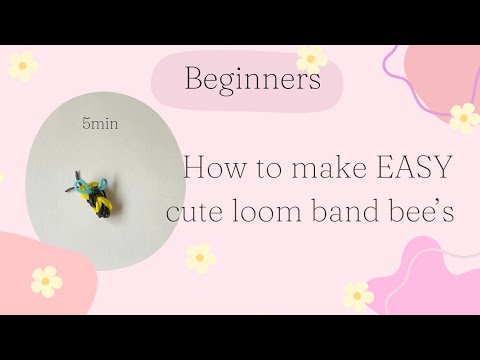 How to make an easy loom band bee 🐝 BEGINNERS - YouTube