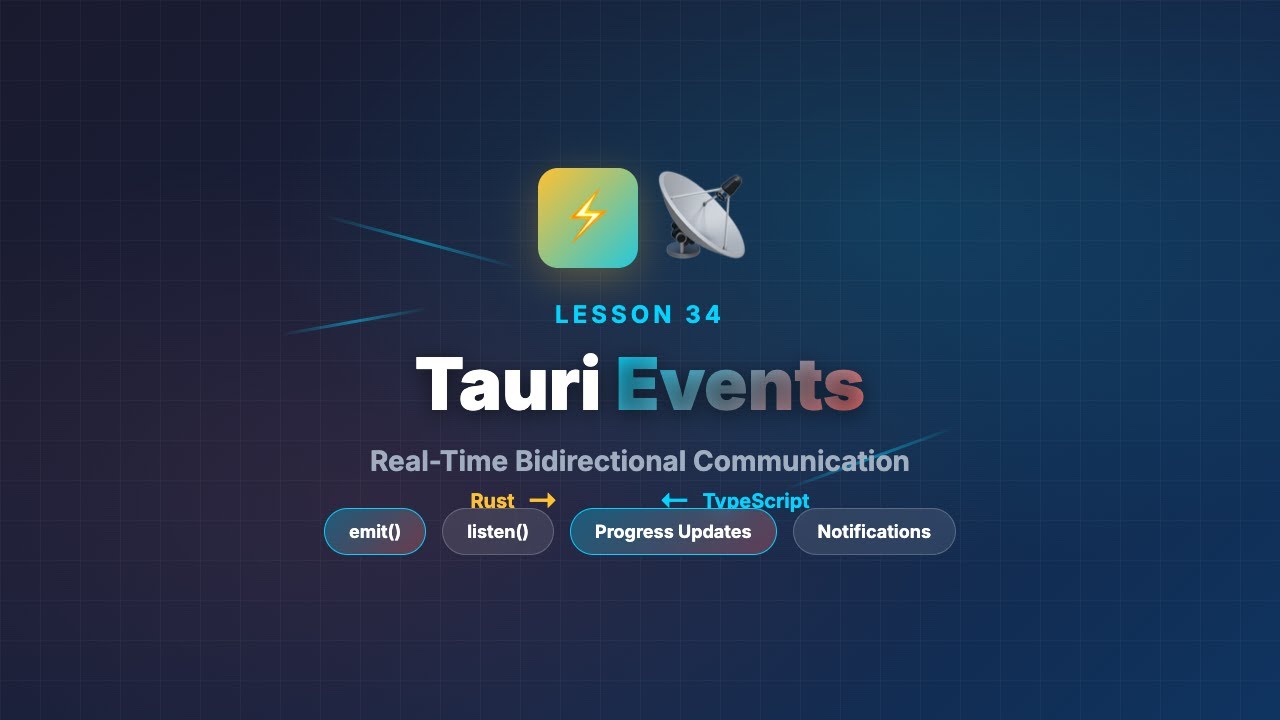 Tauri Events: Real-Time Bidirectional Communication | Rust + React ...