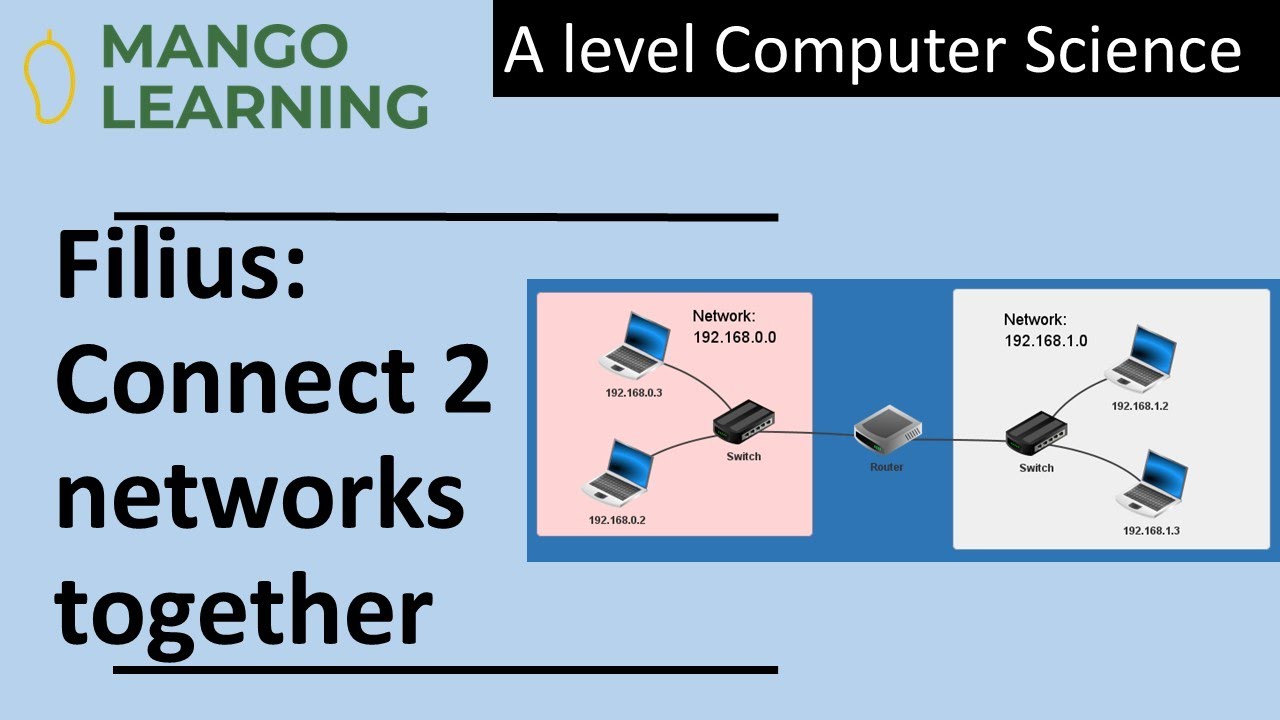 Filius: Connect two networks together - YouTube