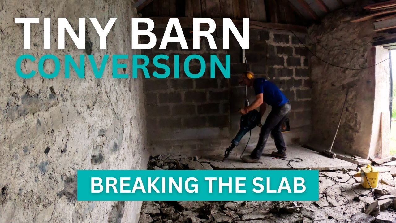 DIY Barn Conversion: Breaking the Concrete Slab with a Road Breaker ...