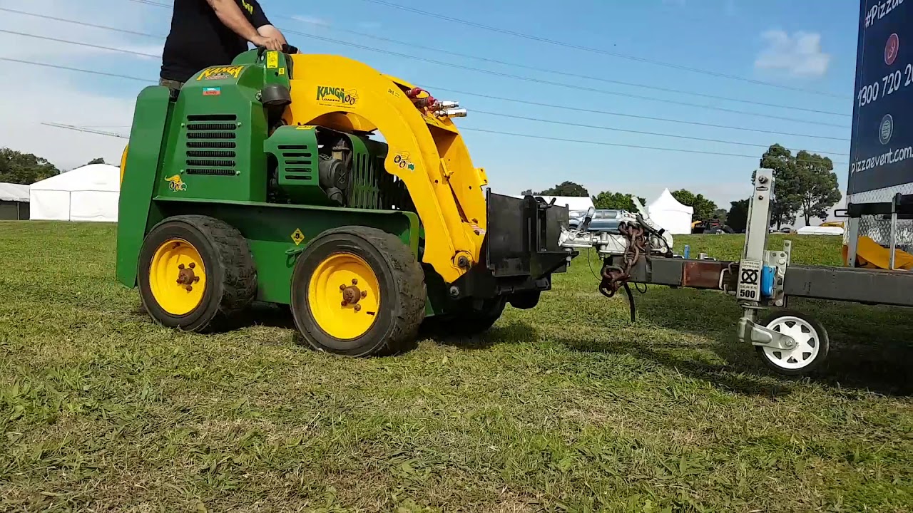 Move around a trailer with the Kanga Mini Loader Tow Hitch - YouTube