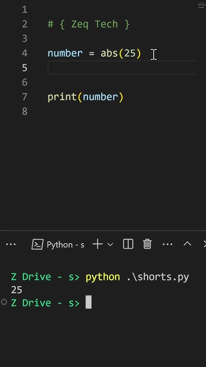 Python abs() function 😮😮😆😆 - YouTube