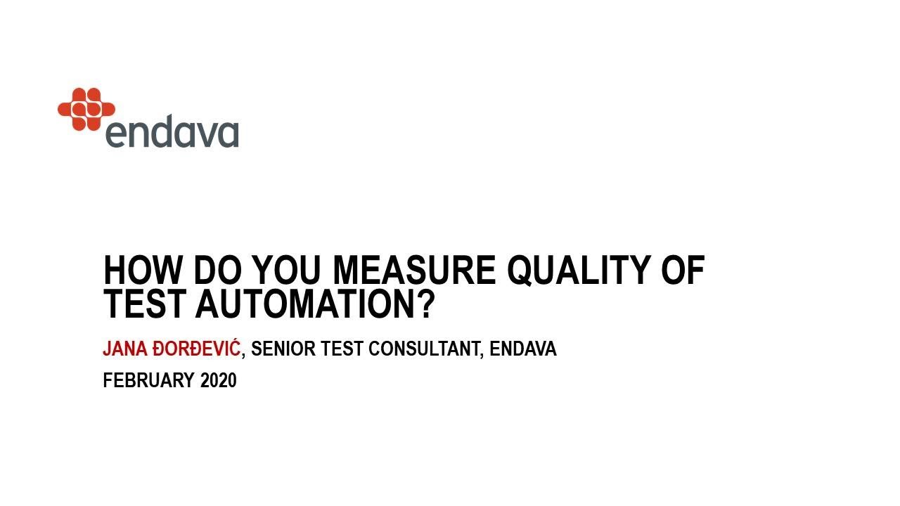 How do you measure Quality of Test Automation? - YouTube