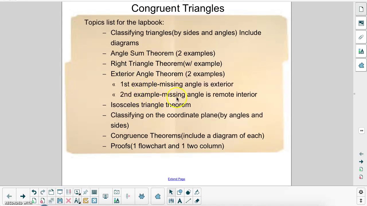 Congruent Triangles Lapbook - YouTube