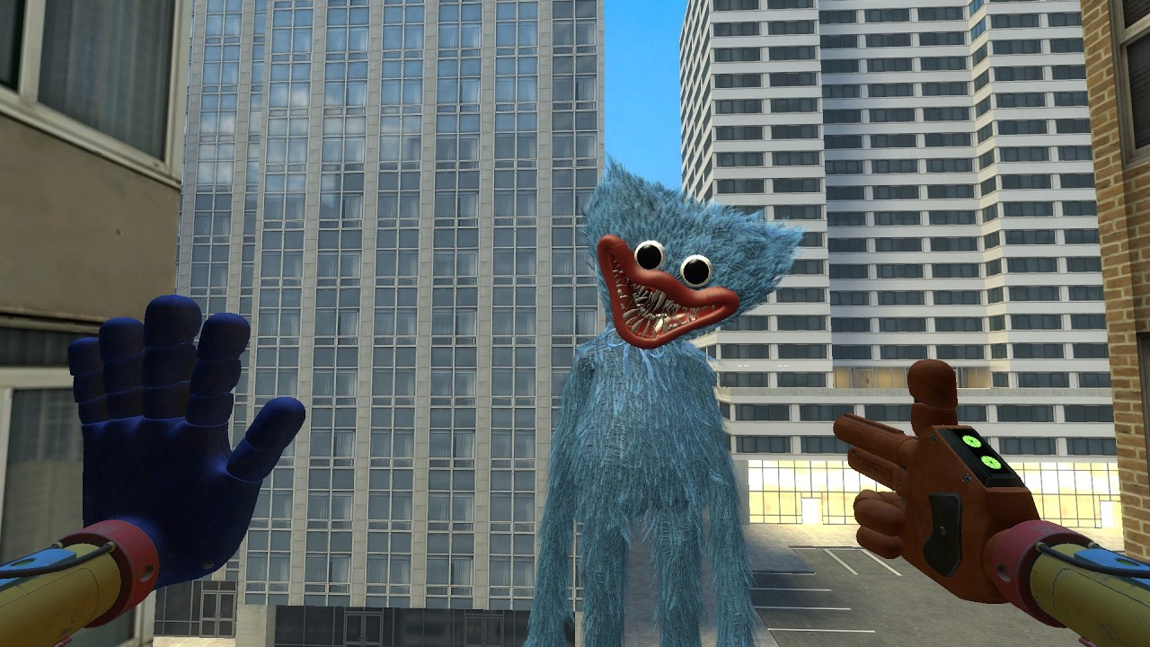 GIANT HUGGY WUGGY FROM POPPY PLAYTIME RUINS CHRISTMAS ON THE CITY ...