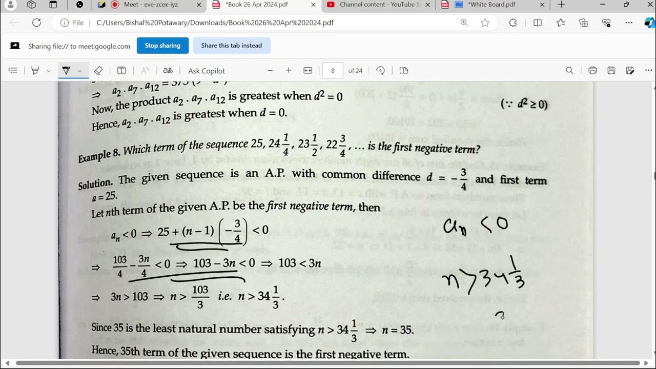 Sequence and Series (M L Agarwal) | Applied Maths | Class 11 | Lecture 3 | - YouTube