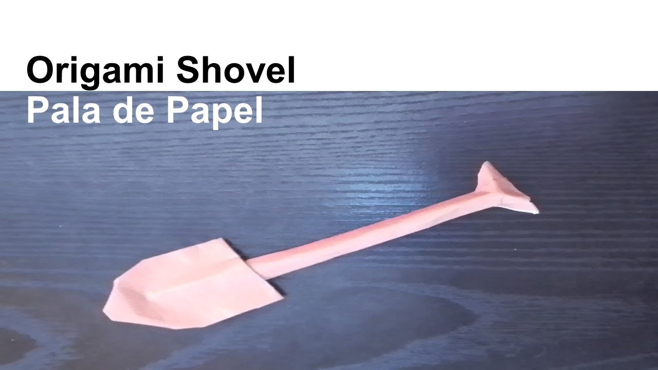 How to Make an Origami Paper Shovel, Garden or Beach Sand Castle - Cómo ...