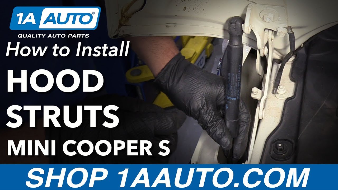 How to Replace Hood Support Struts 07-13 Mini Cooper S - YouTube
