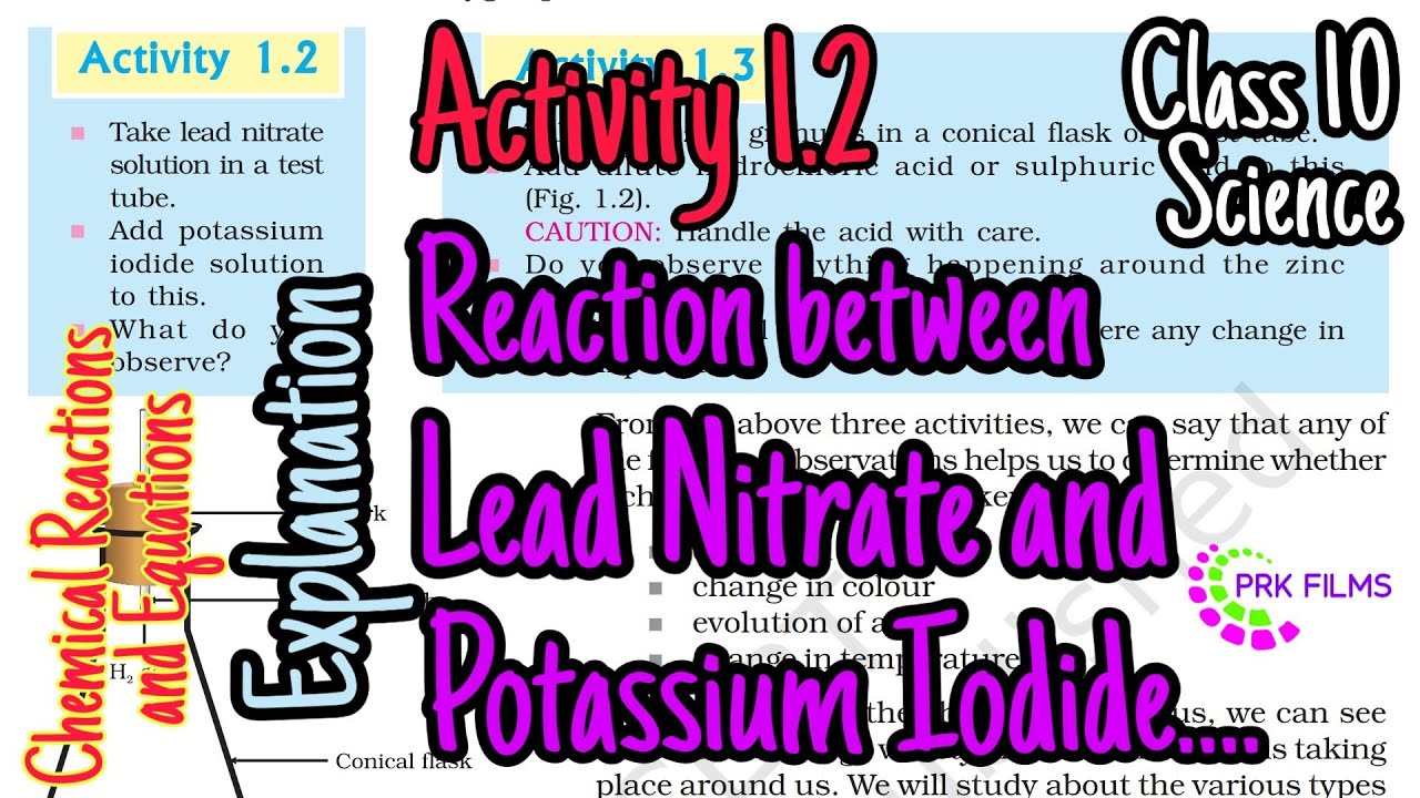 Activity 1.2 Reaction between Lead Nitrate and Potassium Iodide ...