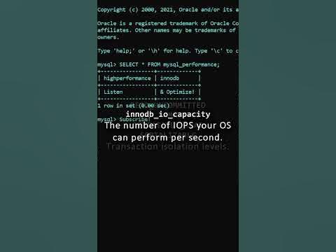 MySQL Advanced Tutorial: InnoDB Parameters to Optimize! - YouTube