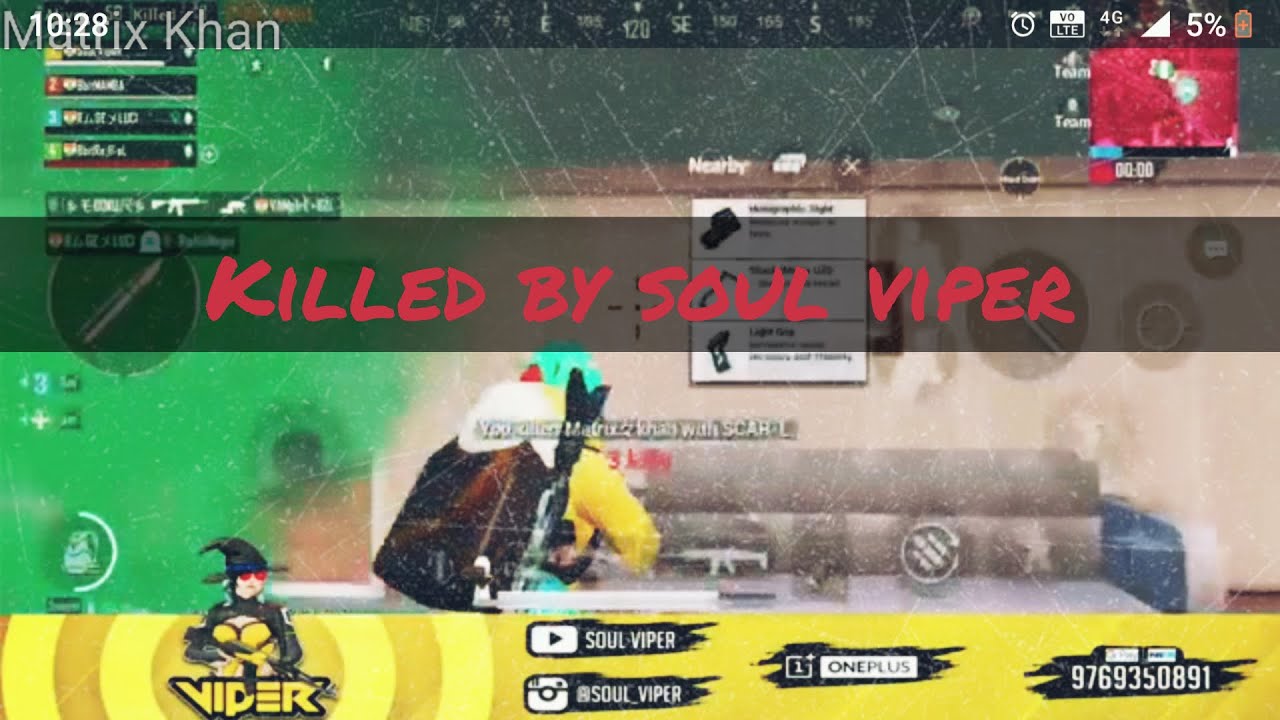 Killed by soul viper! Matrix khan😜 - YouTube