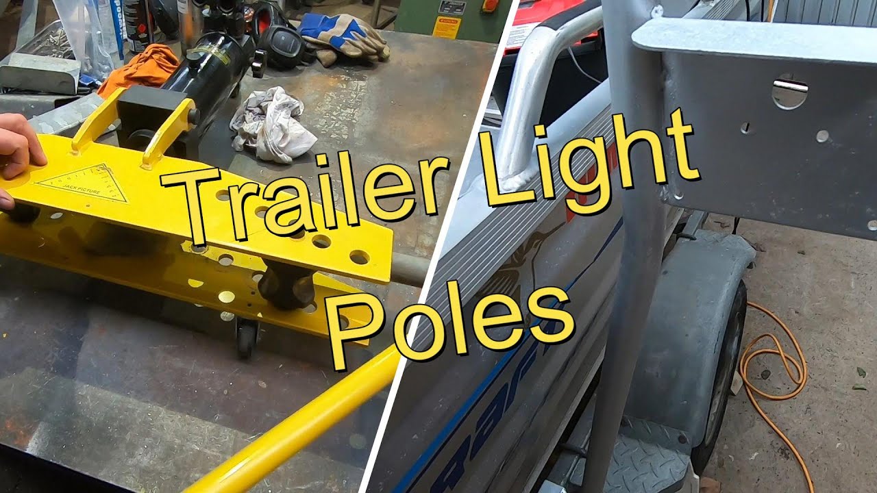 Fishing Boat Project, Trailer Light Poles, Trailer Setup, Part 3 - YouTube