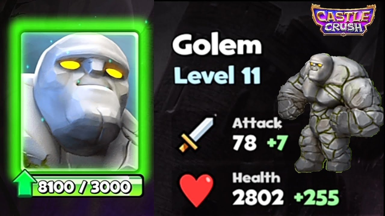 Golem Level 11 Upgrade! Castle Crush - YouTube