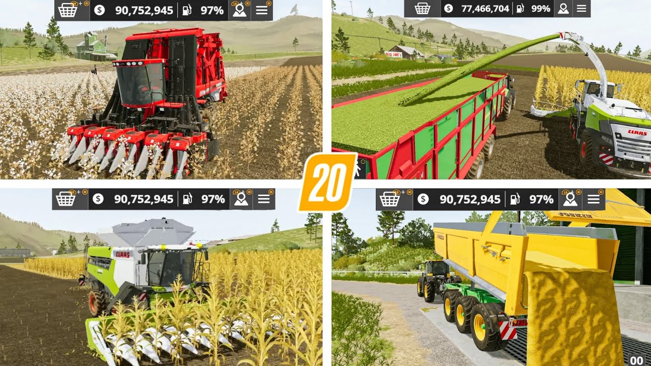 Multiple Gameplay In Fs 20 | Farming Simulator 20 Gameplay | Timelapse ...