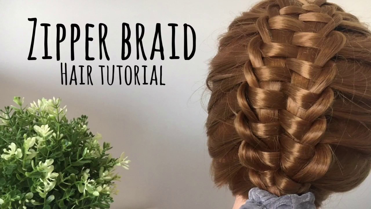 EASY ZIPPER BRAID TUTORIAL! - YouTube