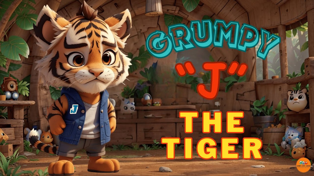 Grumpy "J" The Tiger 🐯 Bedtime Stories for toddlers | Short Story in English with Moral Lesson ...