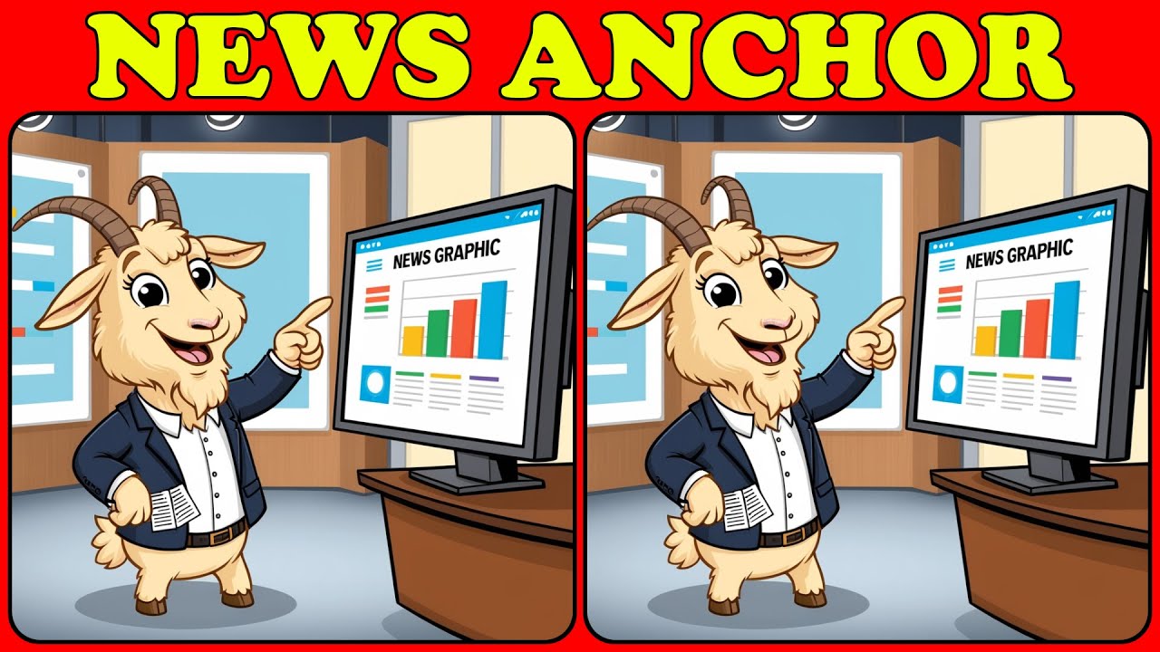 Spot the Difference: News Anchor [Find 3 Differences] #79 - YouTube