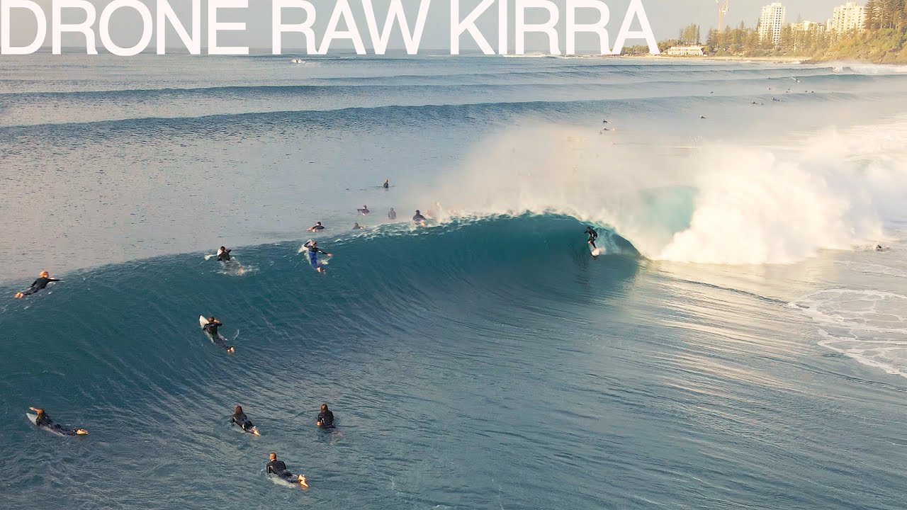 DRONE RAW KIRRA JULY 4 2021 SURFING DRONE 4K DJI WAVES SURF PERFECT ...