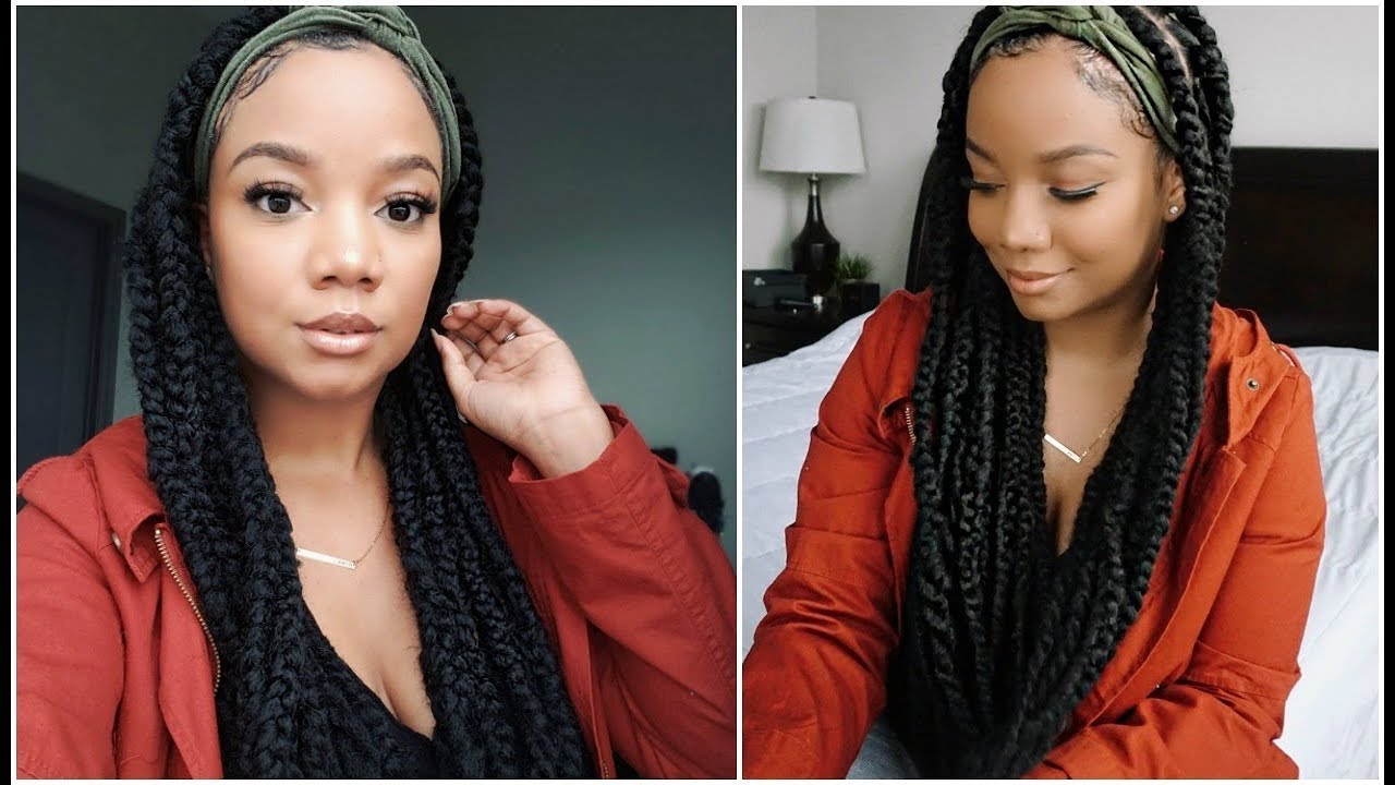 Jumbo BOX BRAIDS ANYONE can Do! | VACATION & WATER FRIENDLY HAIR - YouTube